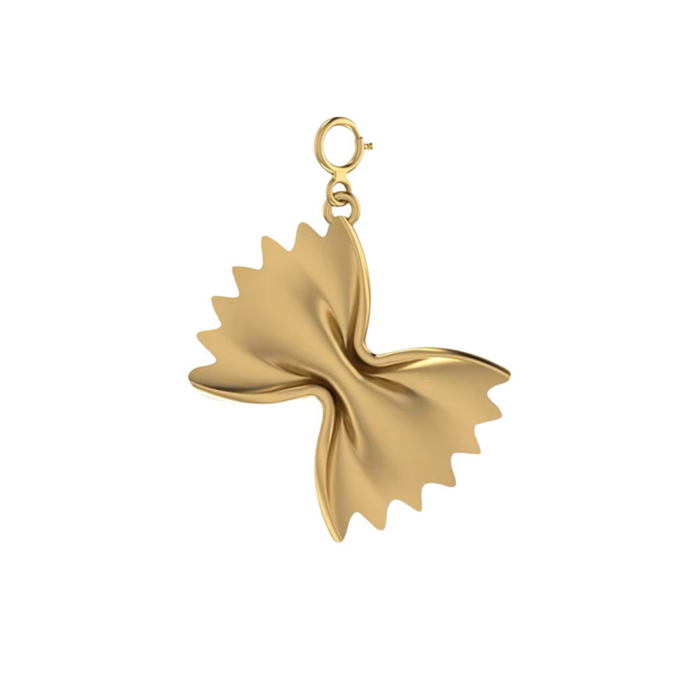 Gold Bowtie Pasta Charm – Playful Food-Inspired Jewelry | Adorn by ...