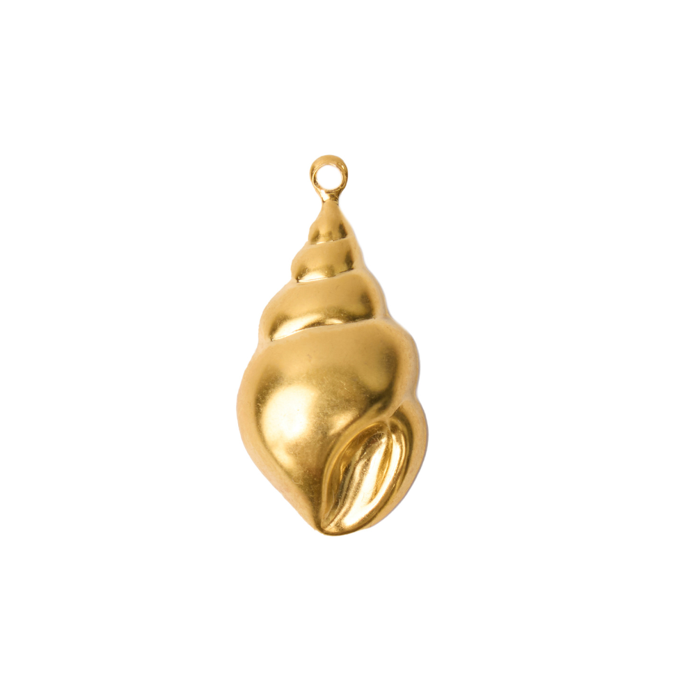 Golden Conch Shell Charm – Adorn by Alexandra Riley