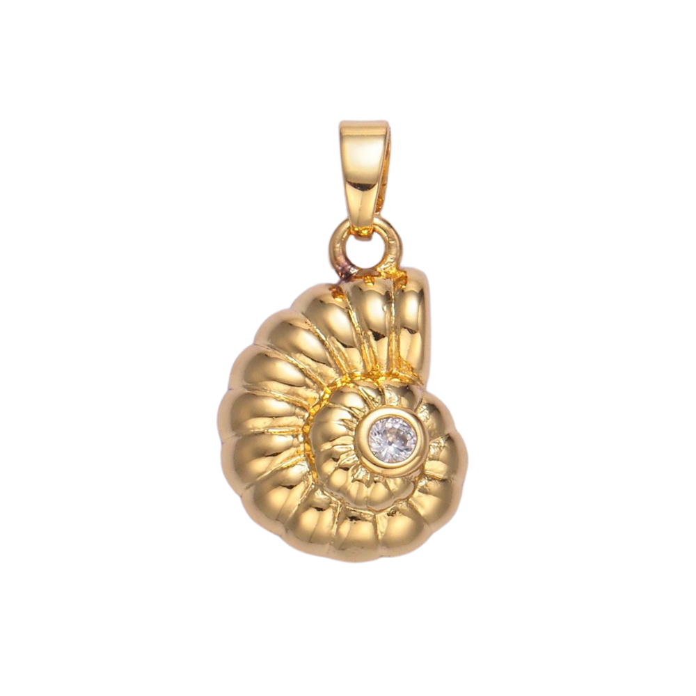 Golden Shell Charm – Adorn by Alexandra Riley