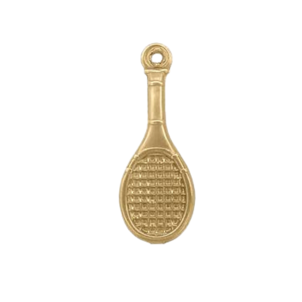 Brass Tennis Racket Charm – Adorn by Alexandra Riley